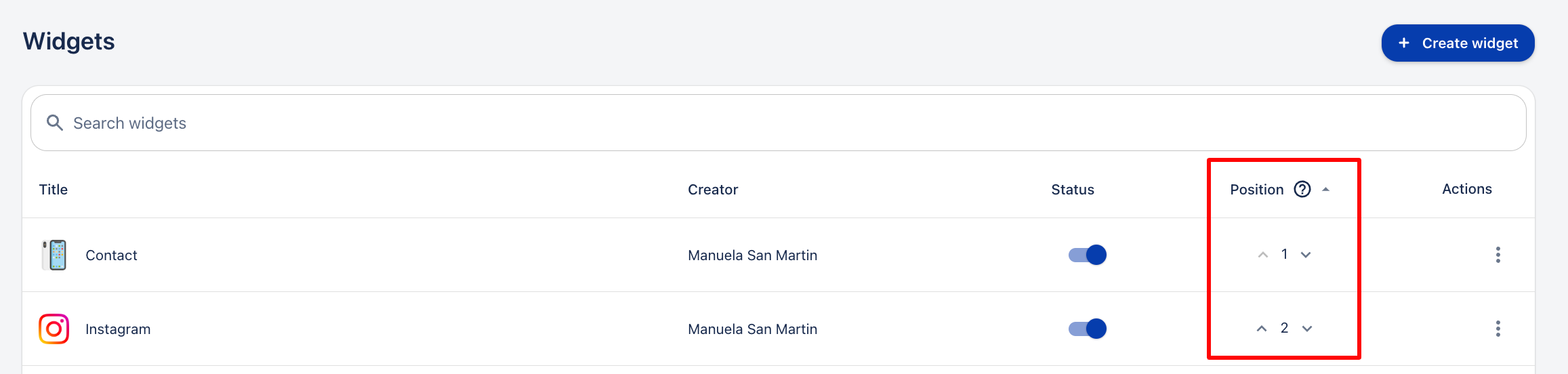 FAQs Widgets – Help Center