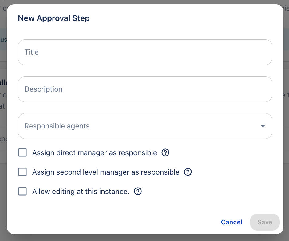 Form that requires approval – Help Center