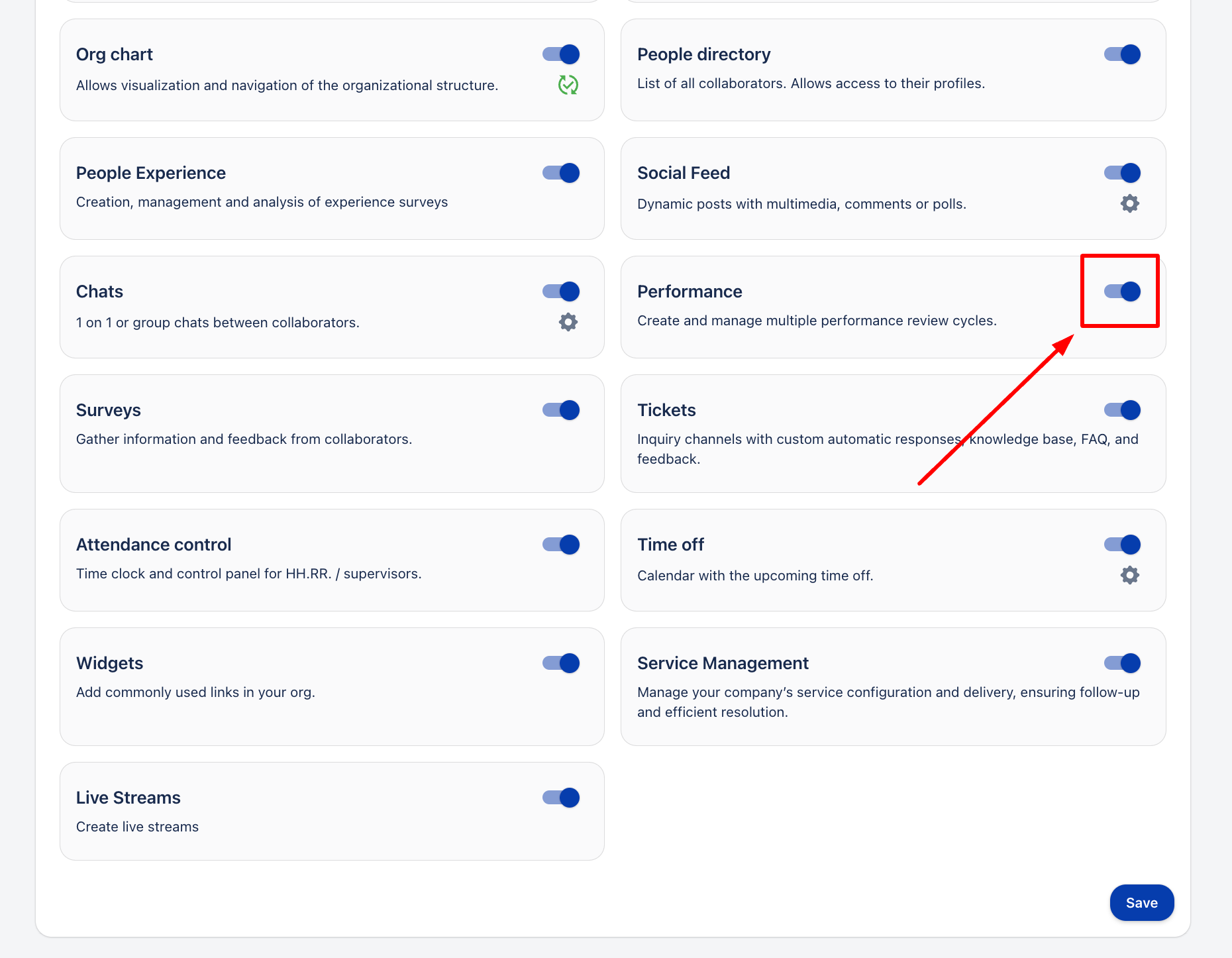 How do I enable the Performance Review module for my collaborators? – Help Center